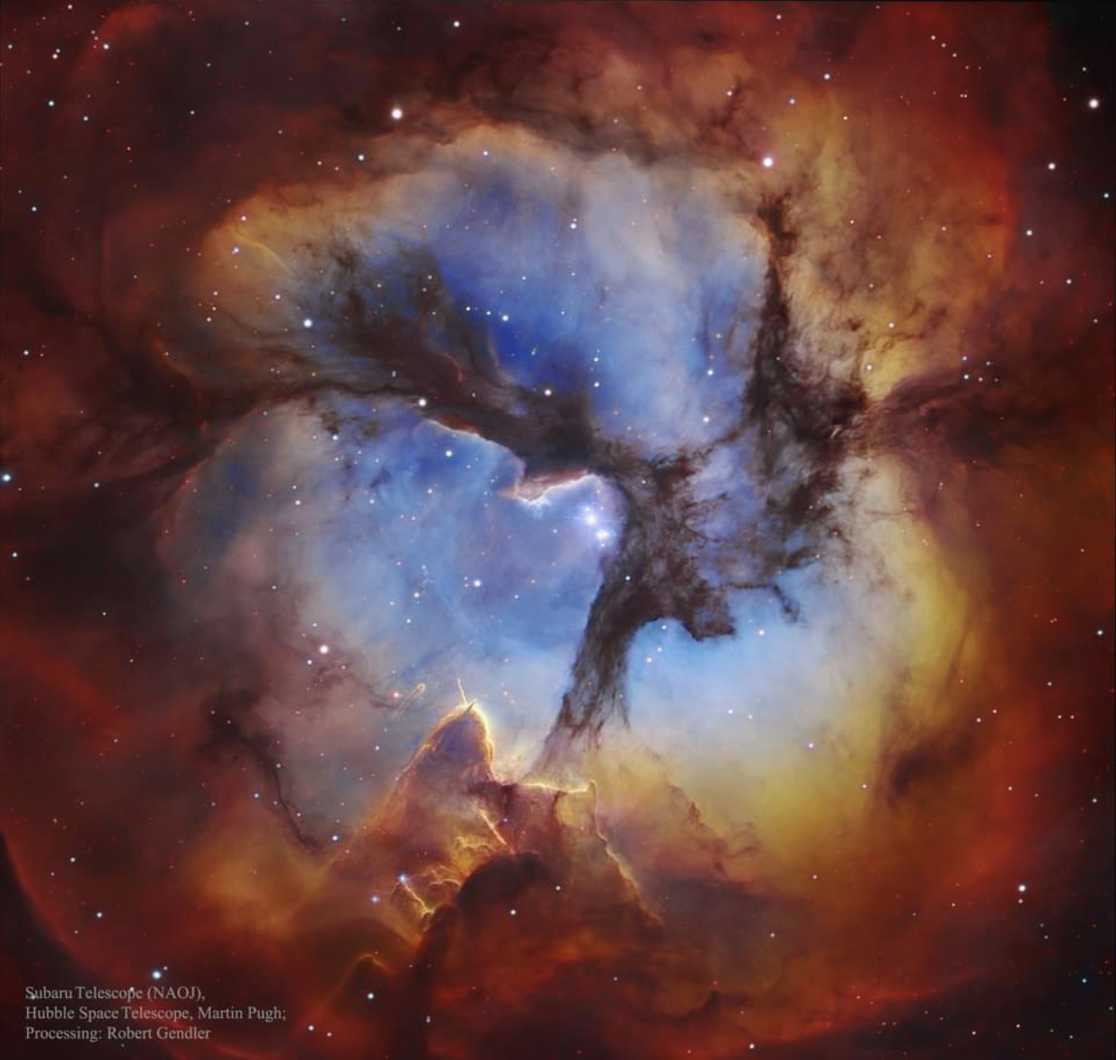 Trifid Nebula – The Book of Threes